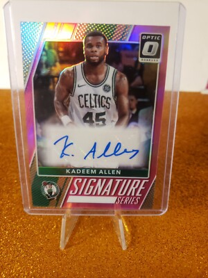 2017-18 Optic Pink KADEEM ALLEN Signature Series Auto Prizm Celtics SSP ...