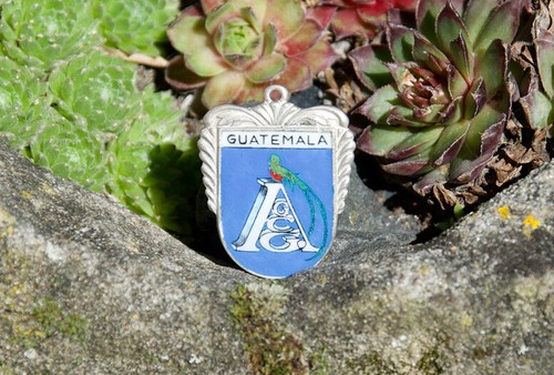 VINTAGE ENAMEL AUTOMOBILE CAR KEYCHAIN # GUATEMALA SILVER 800 | eBay