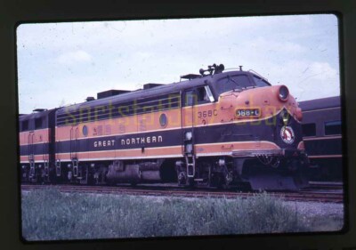 GN Great Northern EMD F7 Locomotive #368C - Duplicate 35mm Railroad ...
