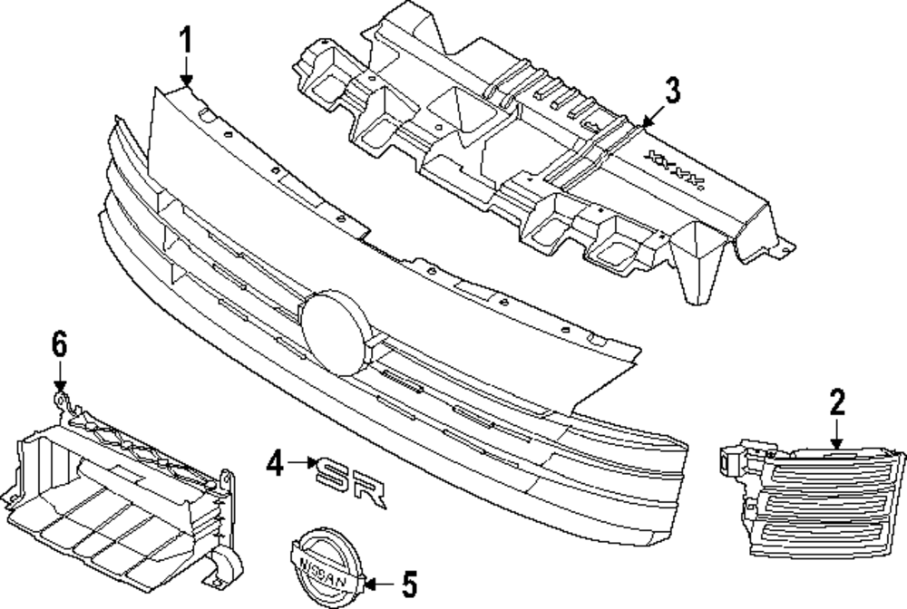 Genuine Nissan Grille Cover 62322-7LG0A | eBay