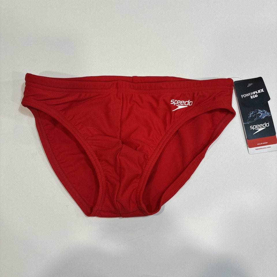 New Speedo Men's Solid Solar 1" Swim Racing Brief 30" 7300165 | eBay