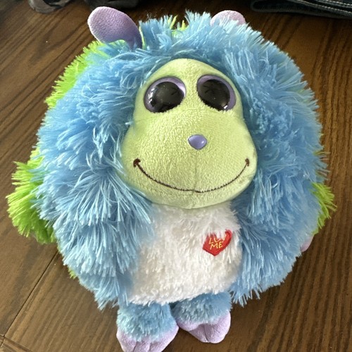 Ty Benny Monstaz Plush Beanie Ball Blue Green Purple Monster Stuffed No ...