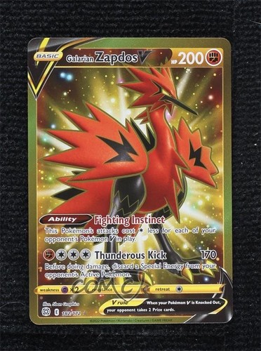 Galarian Zapdos V SE Pokémon Sword & Shield Brilliant Stars #182 | eBay