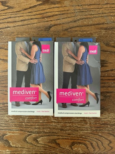 Lot 2 Mediven Plus 10803 Thigh w/TB Compression Stockings 15-20 Size III Natural | eBay