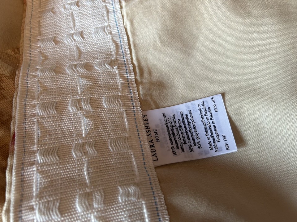 Laura Ashley Gorgeous Baroque Raspberry Parchment curtains fully lined ...