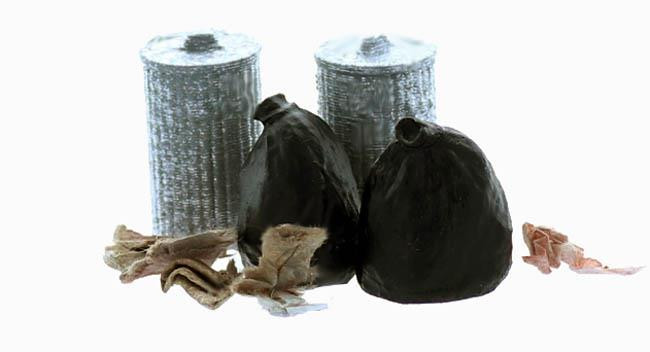 HO Trashy Set...Garbage Cans, Bags and Trash HO scale Finished Models 1 ...