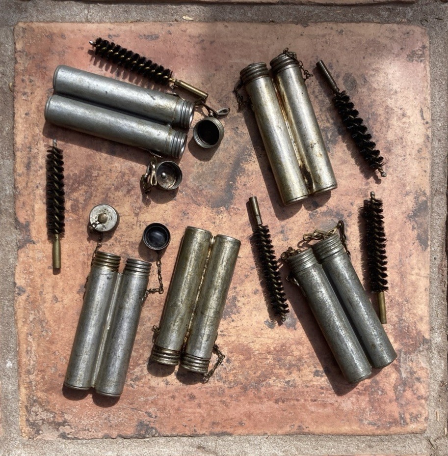 1 Dual Set, Vintage Swedish Mauser cleaning kit Tubes for 6.5 x 55 ...