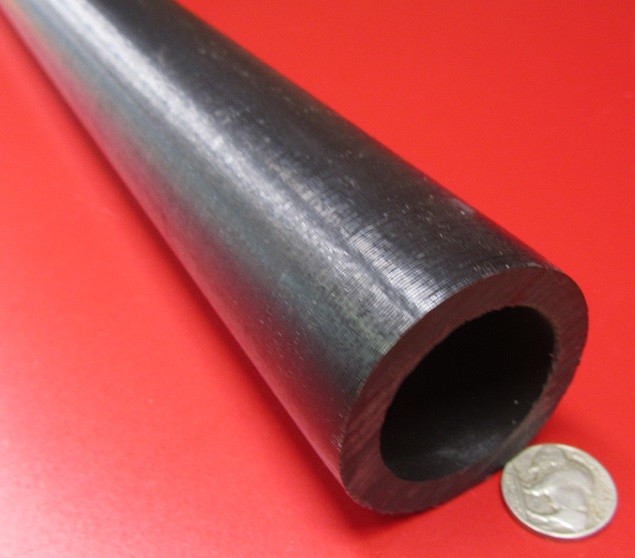 Delrin Acetal Black Tube 2.00" Oversize OD x 1.50" Undersize ID x 60 ...