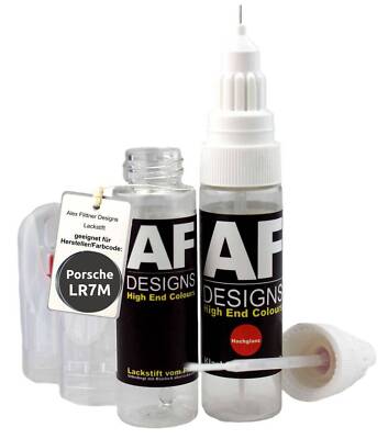 Lackstift für Porsche LR7M Lava Grey Metallic Klarlack schnelltrocknend ...