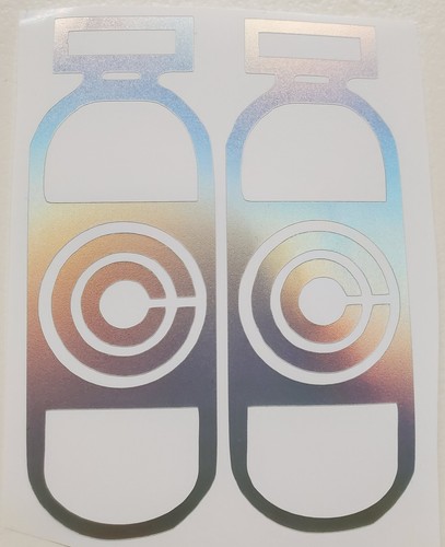 2 Capsule Corp Pods Dragon Ball Z Holo Silver DBZ Sticker Vinyl Decal ...