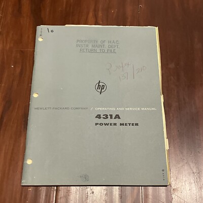 Manuals & Books - Meter Operating Service Manual