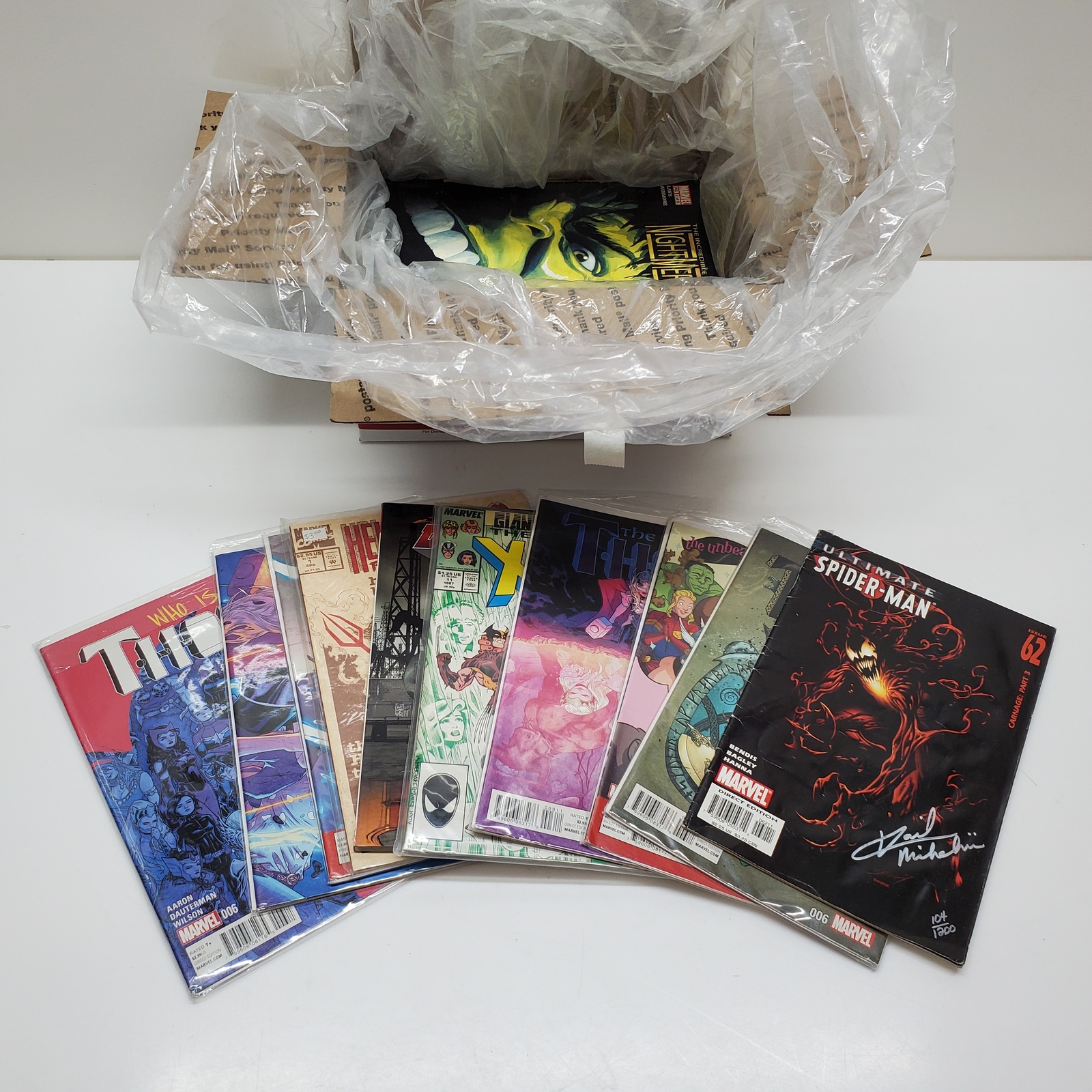 9.6 lbs. Box Mixed Lot of Vintage Marvel Comics Spider-Man X-Men & More ...