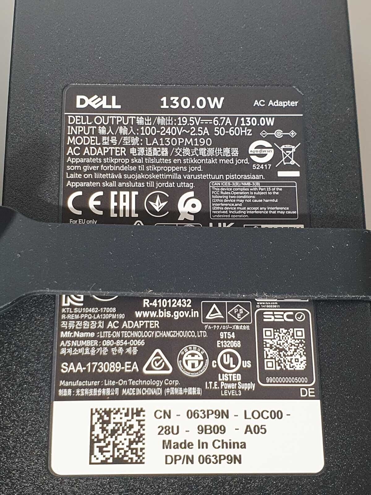 Dell 4JXDM WD19S USB-C Laptop Dockingstation mit 130W 063P9N Netzteil_1 ...