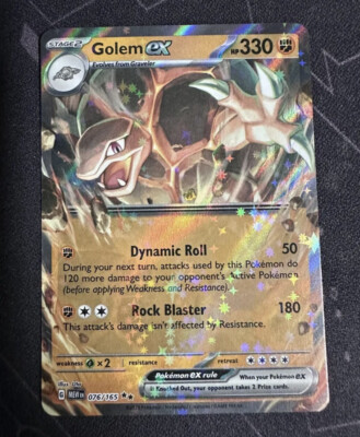 Golem EX 076/165 Full Art NM/M Pokemon 151 Card | eBay