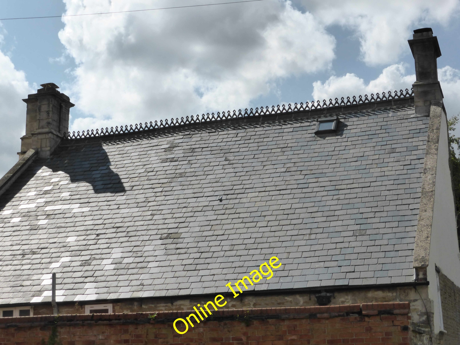 Photo 12x8 Victorian textures Haconby A magnificent original slate roof ...
