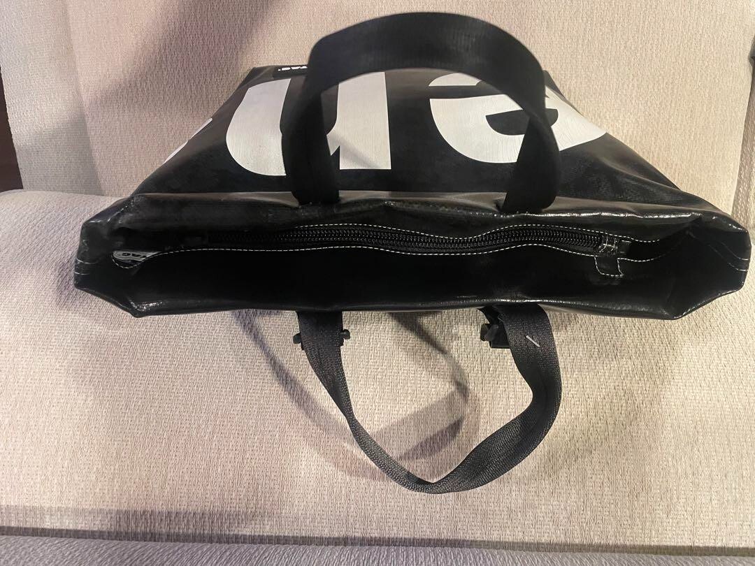 FREITAG F201 PETE Backpack Rider Tote Bag Black White Logo FREITAG F201 PETE Backpack Rider Tote Bag Black White Logo