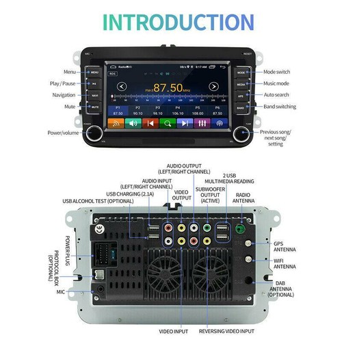 7"Android 10.1 Quad-core Car Carplay Stereo Radio GPS Bluetooth 1 ...