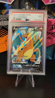 CHARIZARD V FULL ART BRILLIANT STARS POKEMON TCG 153 - PSA 9 🔥 | eBay