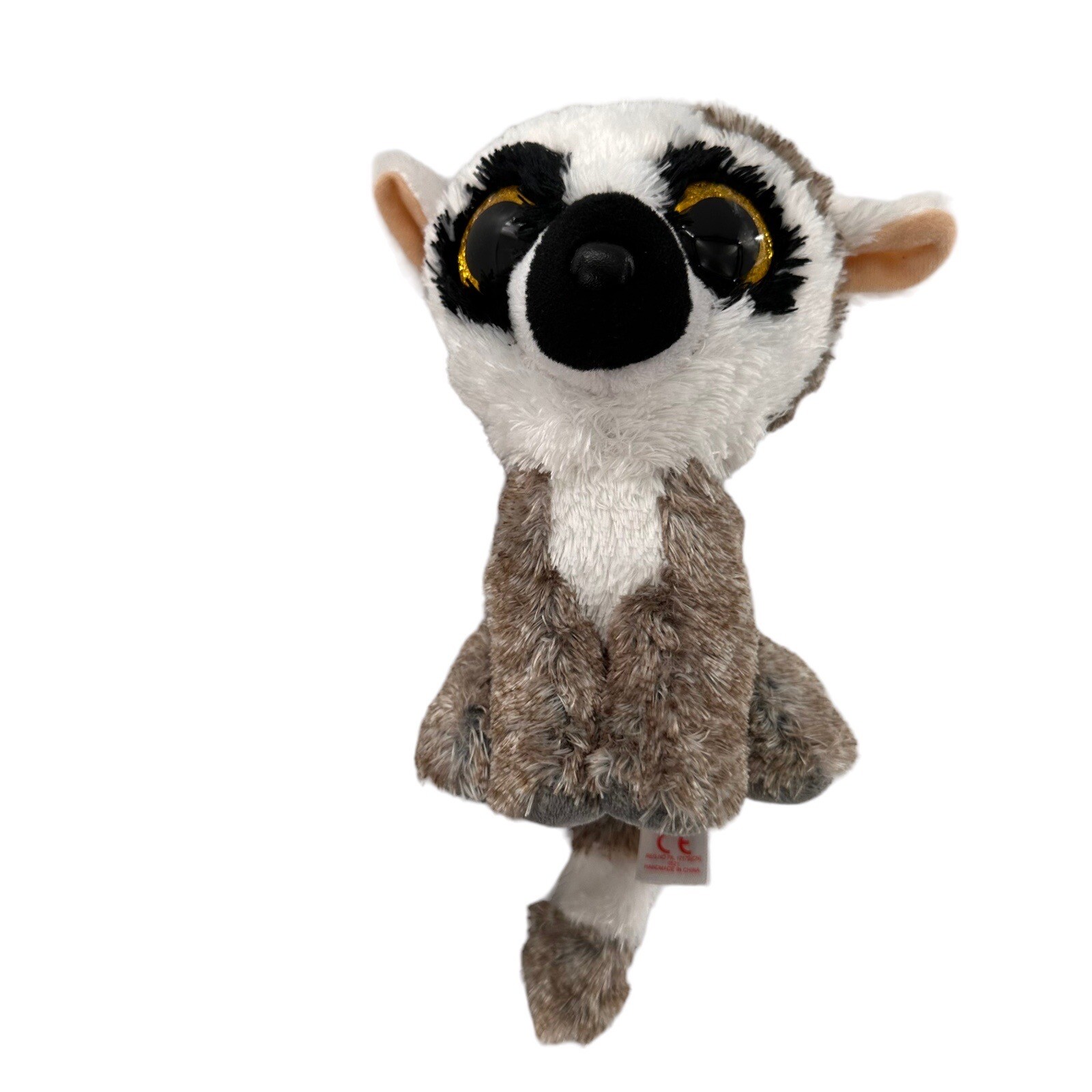 Ty Silk Beanie Boo LINUS Lemur 6.5" Inch Stuffed Animal Toy Soft Gift ...