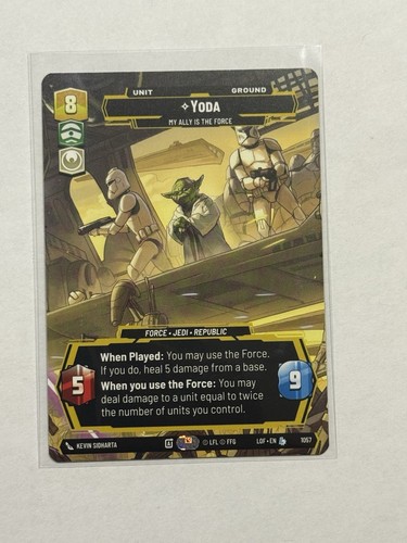 Yoda Prestige Star Wars Unlimited: Legends Of the Force In Hand | eBay