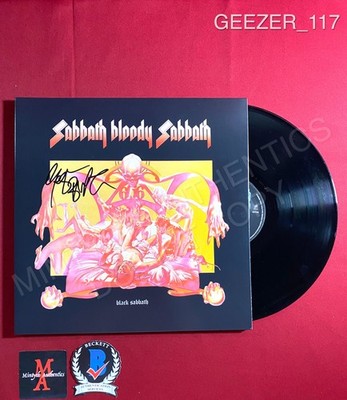 Geezer Butler Black Sabbath signed Sabbath Bloody Sabbath vinyl Beckett ...
