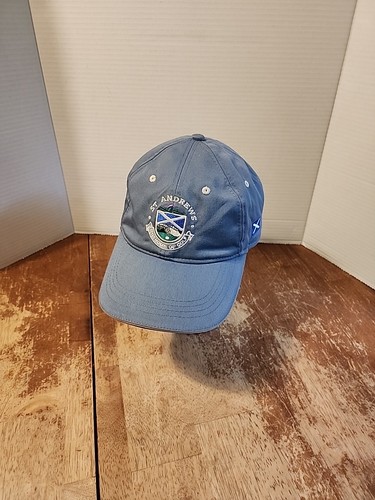 St Andrews Hat Cap Strap Back Gray Embroidered Golf Scotland Home Logo ...
