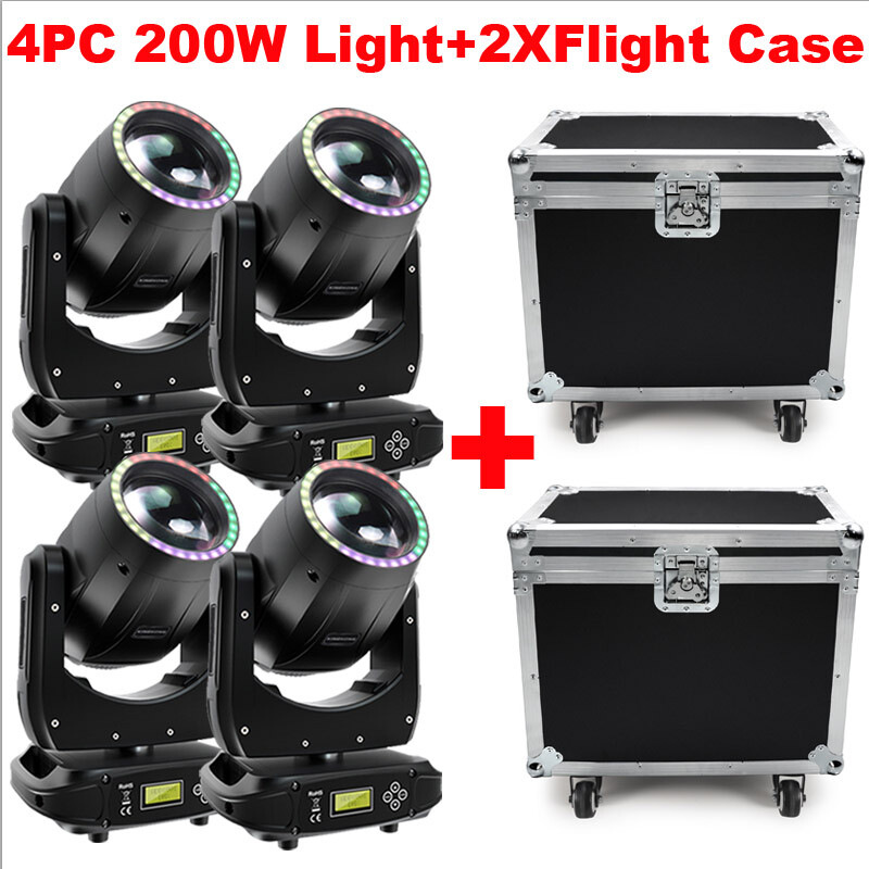 200W Moving Head LED Gobo Beam 8 Prism Stage Lights DMX Disco Show ...