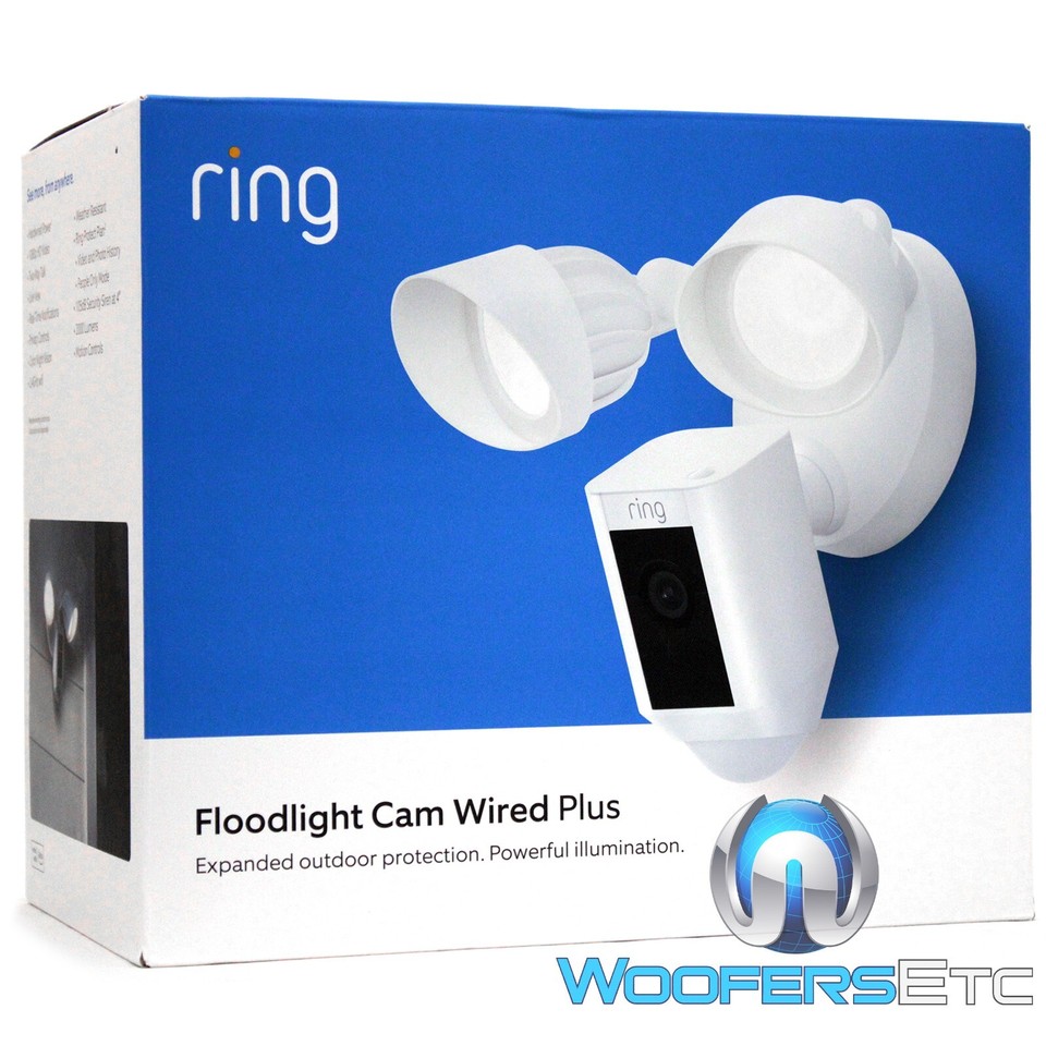 RING FLOODLIGHT CAM WIRED PLUS MOTION-ACTIVATED CAMERA 1080P VIDEO ...