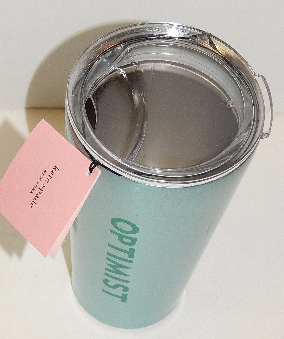 KATE SPADE NY MADE FOR ME OPTIMIST STAINLESS STEEL TUMBLER TRAVEL MUG ...
