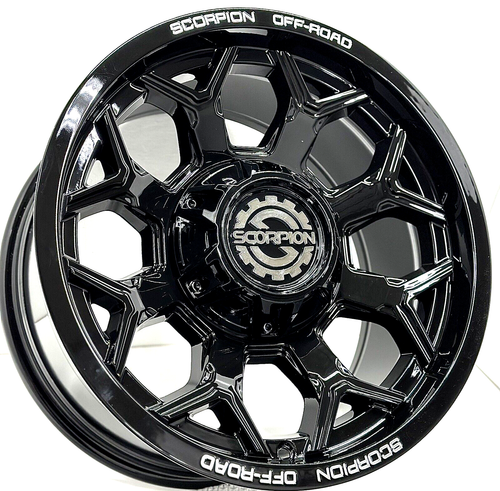 17” Gloss Black Milled Scorpion Defender Wheels fits Ford F150 Raptor ...