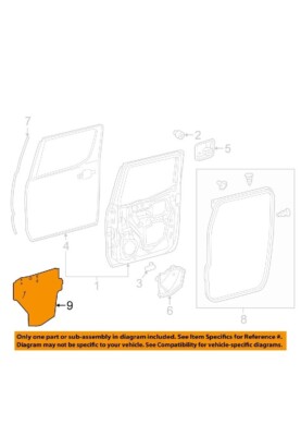 NEW OEM 16-18 Toyota Tacoma RH rear door water shield 67841-04070 | eBay