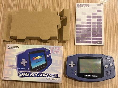 [Operation confirmed] Game Boy Advance Violet AGB-001 with box and ...