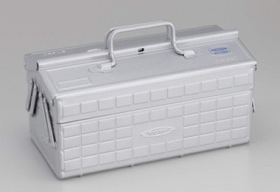 TOYO STEEL 2-Tier Tool Box ST-350SV Silver Openable door Storage ...