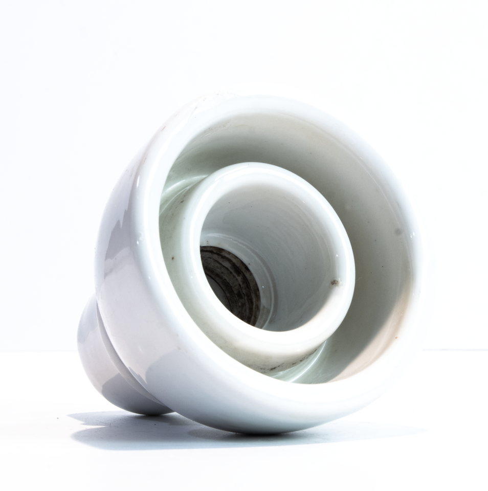 Bell Shaped White Wire Insulator No Mark Ceramic | eBay