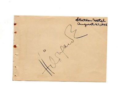 HILDEGARDE - autograph of cabaret singer - SIGNED - The Incomparable ...