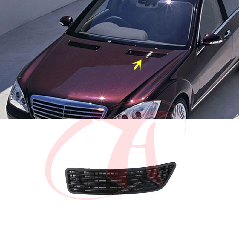 🔥Unpainted LH Front Hood Vent Air Grille Trim Cover For Mercedes W221 ...