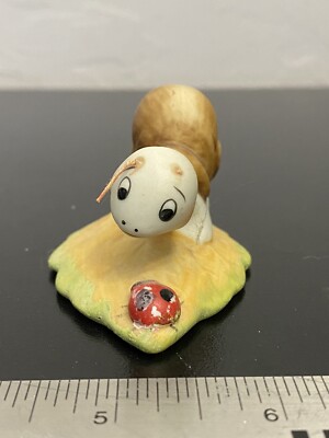 Vintage HOMCO Anthropomorphic Snail With Ladybug On Leaf Ceramic ...