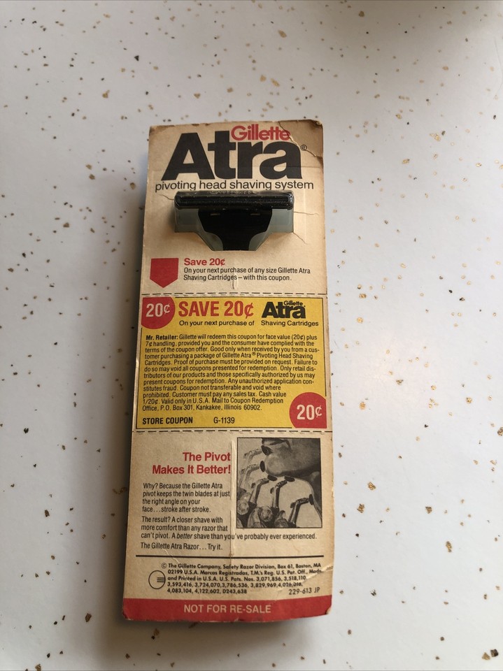 Vintage Gillette Atra Pivoting Head Razor Sample Trial Pack NOS | eBay
