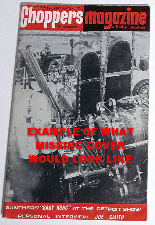 March 1969 CHOPPERS MAGAZINE Vintage Custom Motorcycle Chopper Mag ~by ...