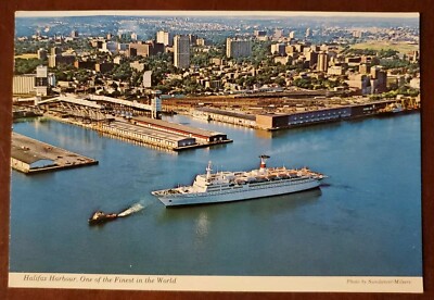 Historic Halifax Harbor Canada Postcard ships nautical | eBay