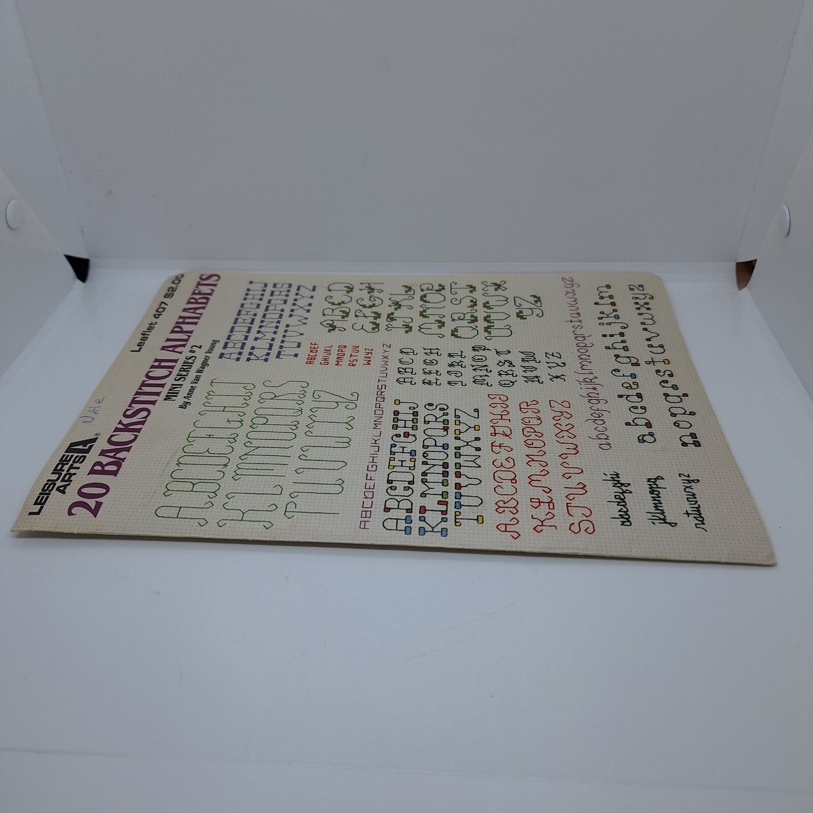 20 Backstitch Alphabets Cross Stitch Mini Series 2 Leisure Arts 407 for ...