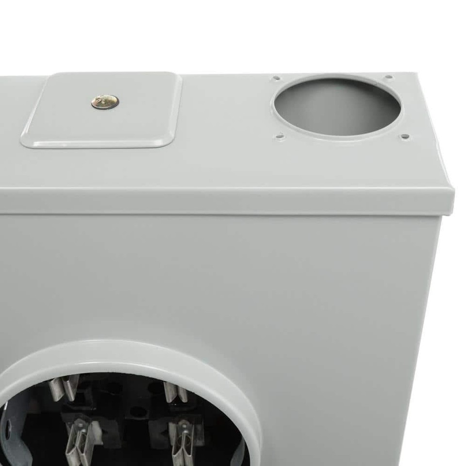 GE 200-Amp Combination Main Breaker Ringless Meter Socket 8-Space 16 ...