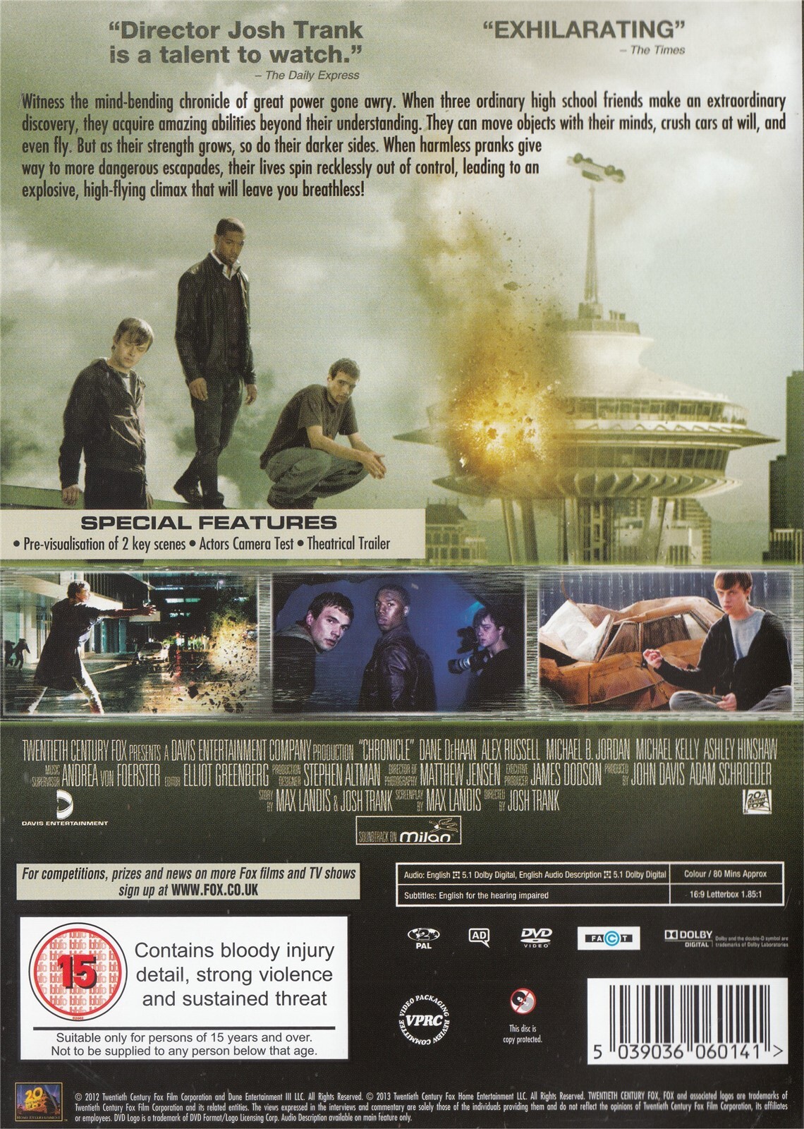 Chronicle - Dane DeHaan, Alex Russell - NEW Region 2 DVD | eBay