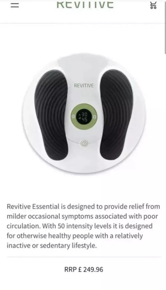 Revitive Essential DX Pro Circulation Booster Inc Tens RRP£250 Save£130 ...