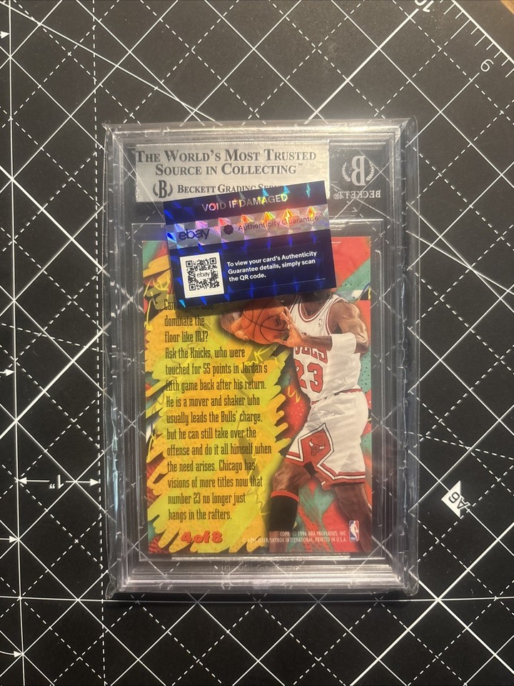 1995-96 Fleer Metal Michael Jordan #4 Scoring Magnet BGS 9 | eBay