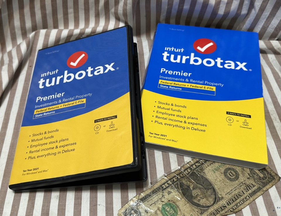2021 TurboTax Premier Federal + State Investments & Rental Property CD ...