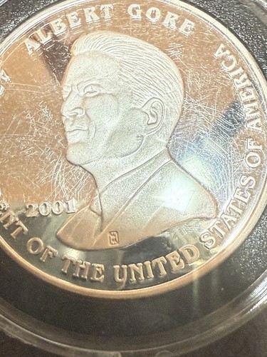 1 oz .999 Silver Round 2001 George Bush Al Gore 43rd Presidents Coin ...