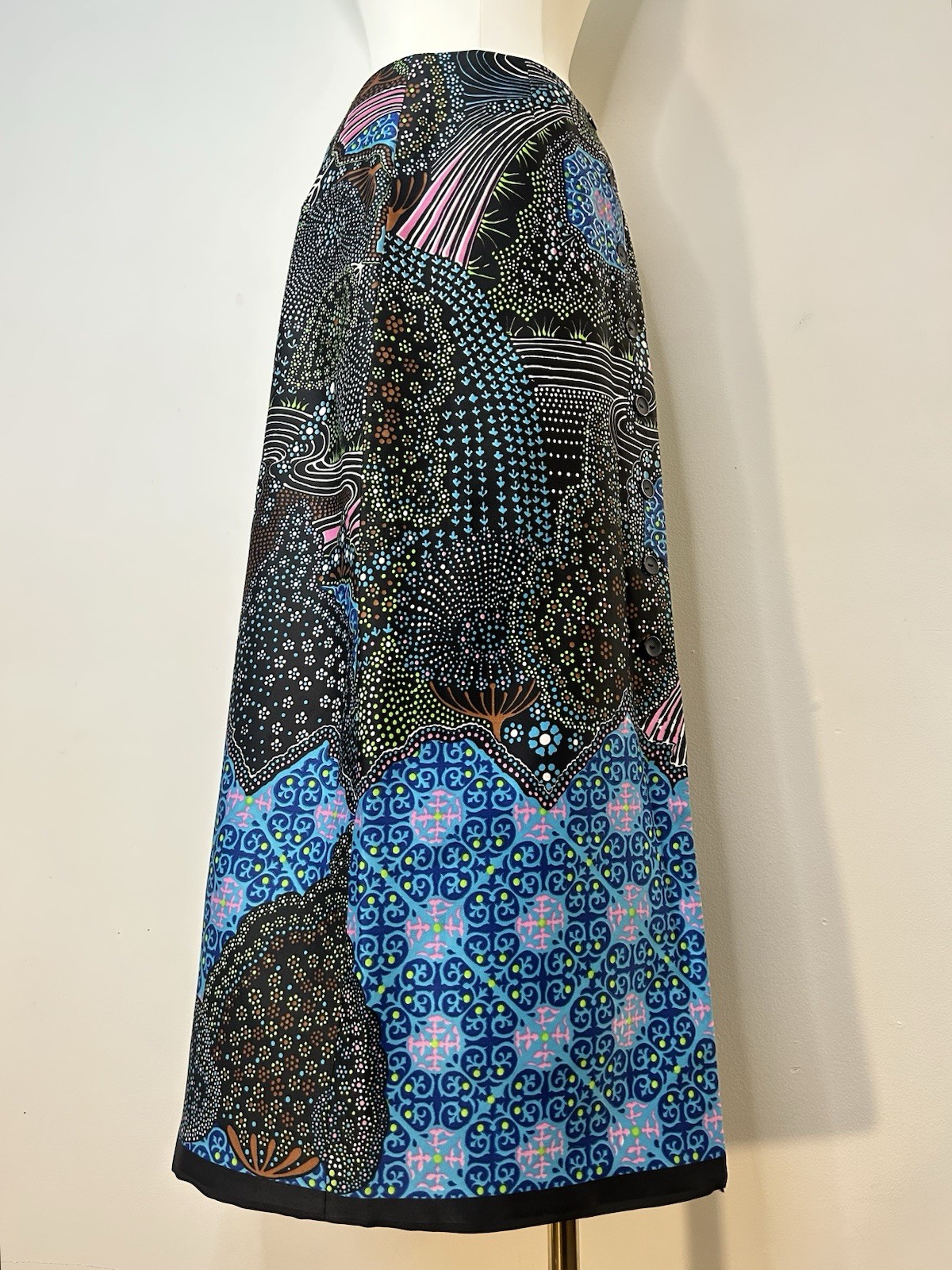 1960s 1970s Boho Fairycore Whimsycore Novelty Print M… - Gem