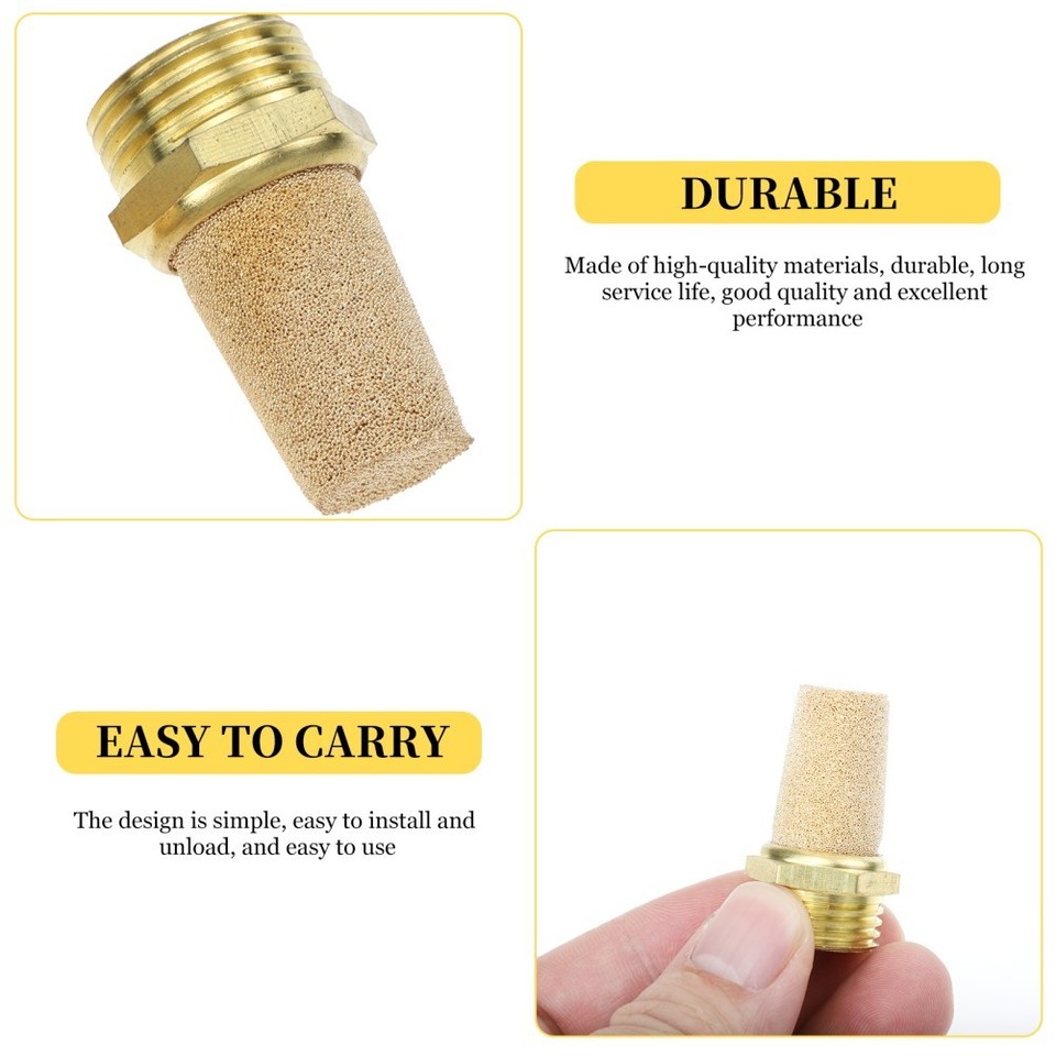 4 Pcs Air Compressor Silencer Valved Muffler Pneumatic Thread Exhaust ...