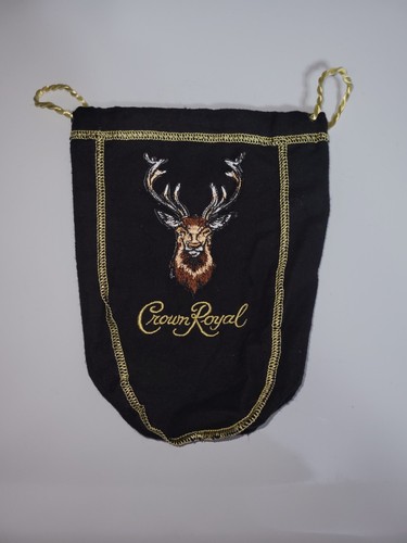 Custom Crown Royal Black 9" Bag w/ Deer Buck Stag Patch Hunting ...